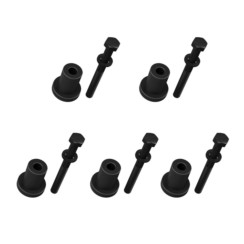 JUBEST 1-5/16in Matte Black Spacer Replacement Sliding Barn Door Hardware for 16" Stud Wall Set of 5