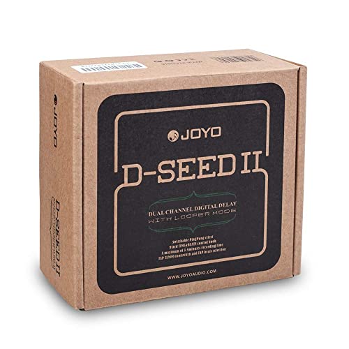 JOYO D-SEED-II Multi Pedal Effect, Stereo Looper Effect & Delay Pedal Effect for Electric Guitar Dual Channel & 8 Digital Delay Modes