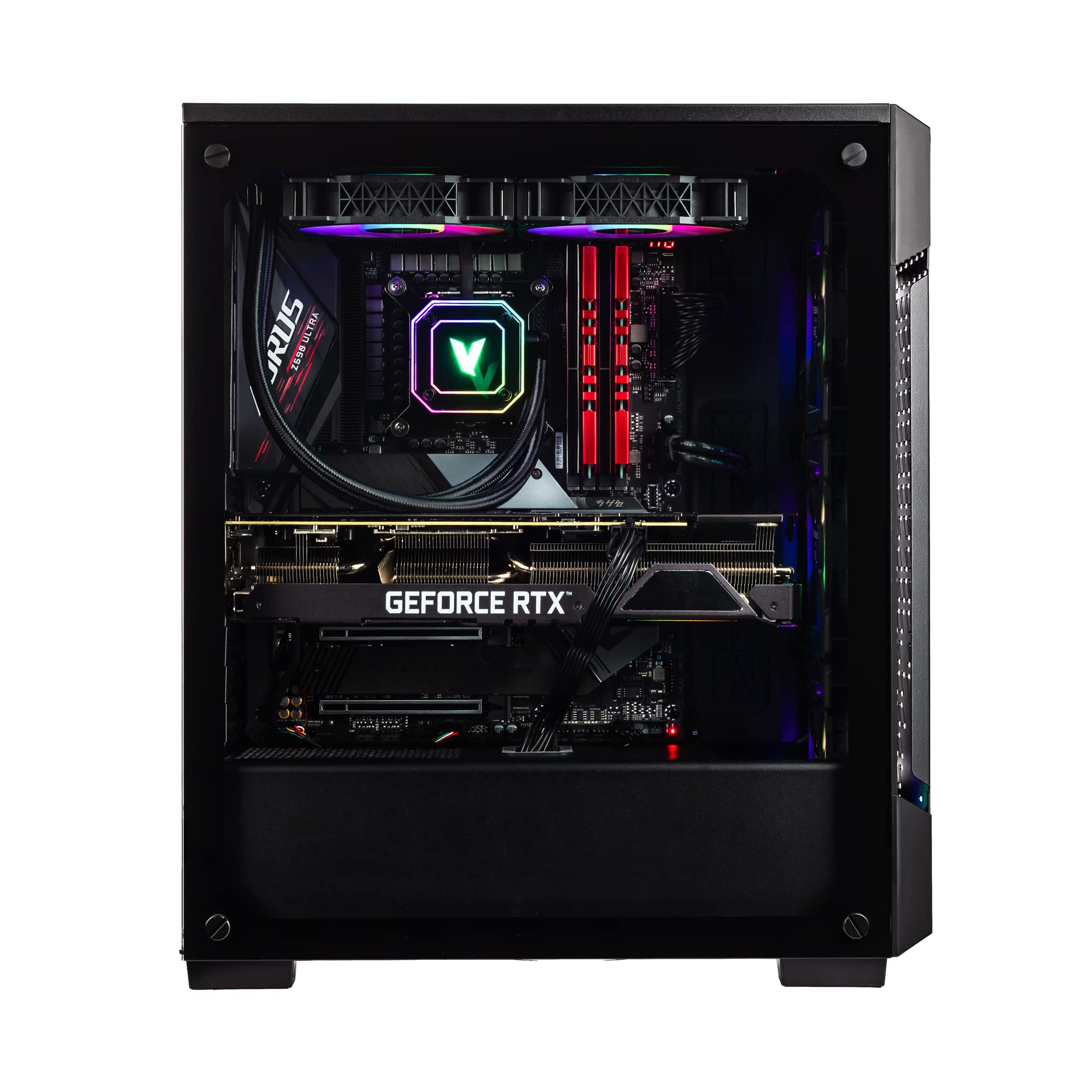 Velztorm Ferrux II Custom Built Gaming Desktop PC (Intel i9-12900K 16-Core, 16GB RAM, 1TB PCIe SSD + 1TB HDD (3.5), GeForce RTX 3070 Ti, WiFi, Bluetooth, Black, Win 11 Home)