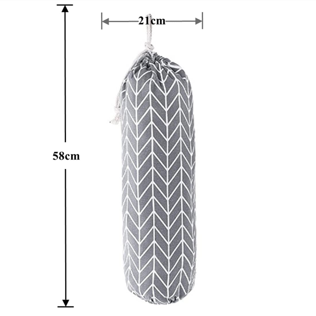Rydowenna Grocery Bag Holder, Dispenser Hanging Loop Washable Shopping Bag Storage Dispensers for Garbage Bags Organizer Plastic Bag Holder for Grocery Bags