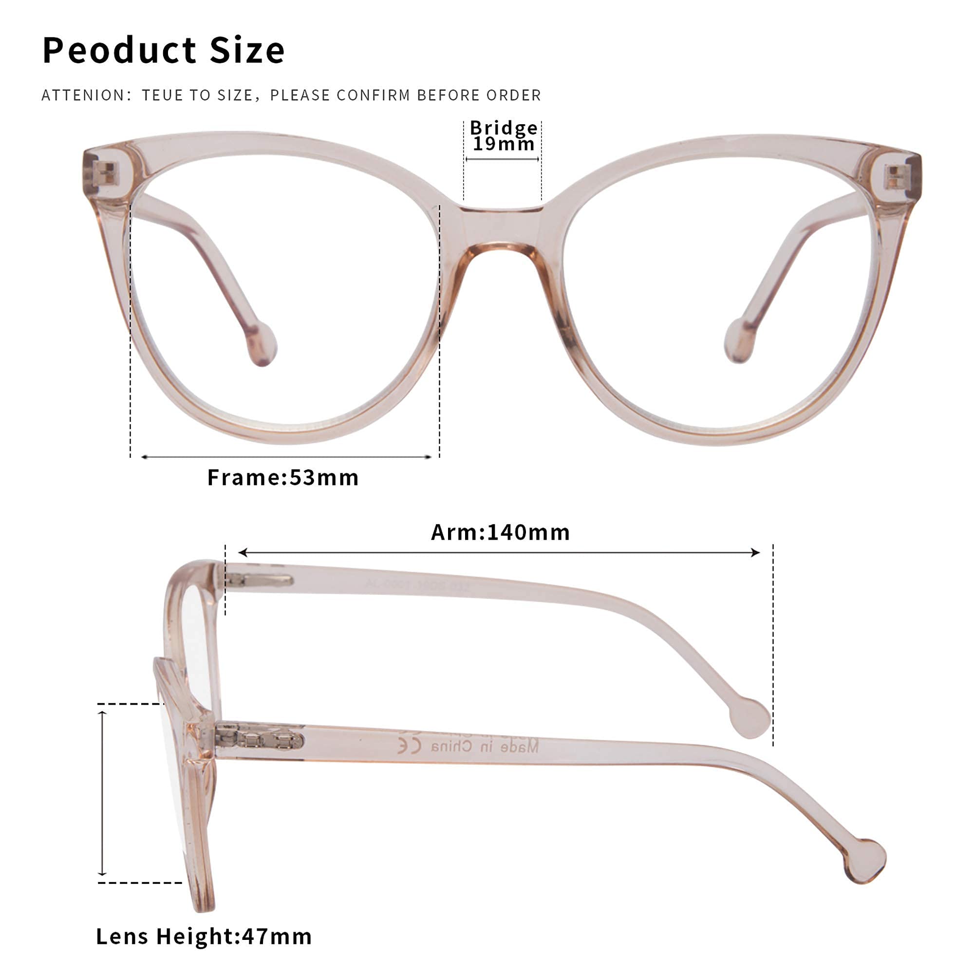 Madison Avenue Women Blue Light Glasses,Oversize Blue Light Glasses for Women, Anti Eyestrain & UV Protection Computer Eyeglasses