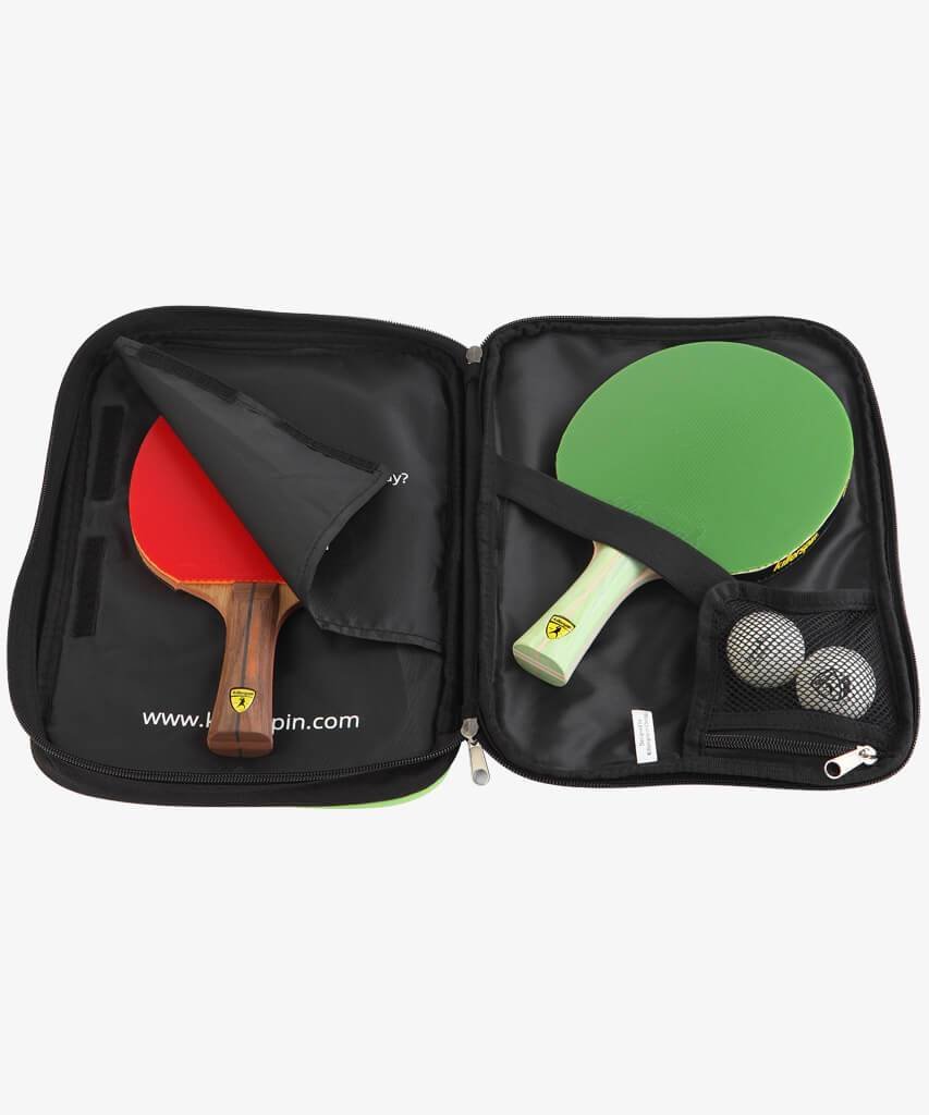 Killerspin Optima Ping Pong Paddle Carry Case| Padded Table Tennis Racket Cover| Reinforced Padded Polyester Bag for 2 Ping Pong Bats| Side Accessory Pocket for 8Ó Tablets| Protective Zipper Enclosure