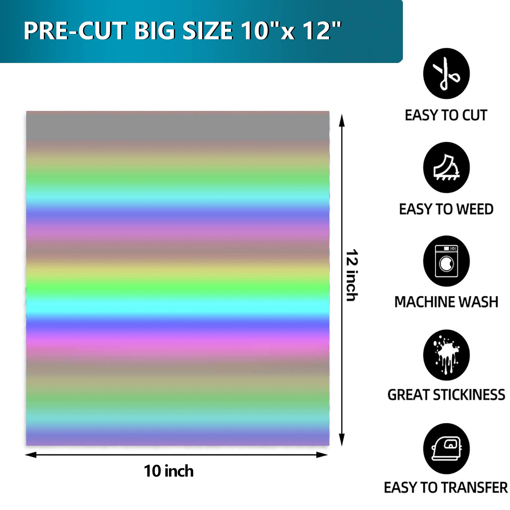 Lvoess HTV Heat Transfer Vinyl Bundle, 66 Pack 12" x 10" Iron on Vinyl Sheets with 3 Pcs Weeding Tools Set, Easy Cut & Weed, for Heat Press Design T-Shirts, Silhouette Cameo or Heat Press Machine