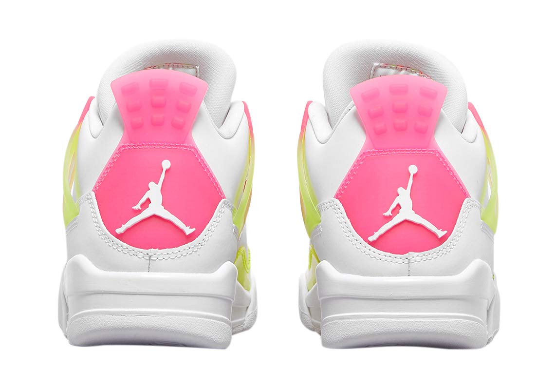 Jordan Big Kid's 4 Retro SE Lemon Venom White/White-Lemon Venom (CV7808 100) - 5