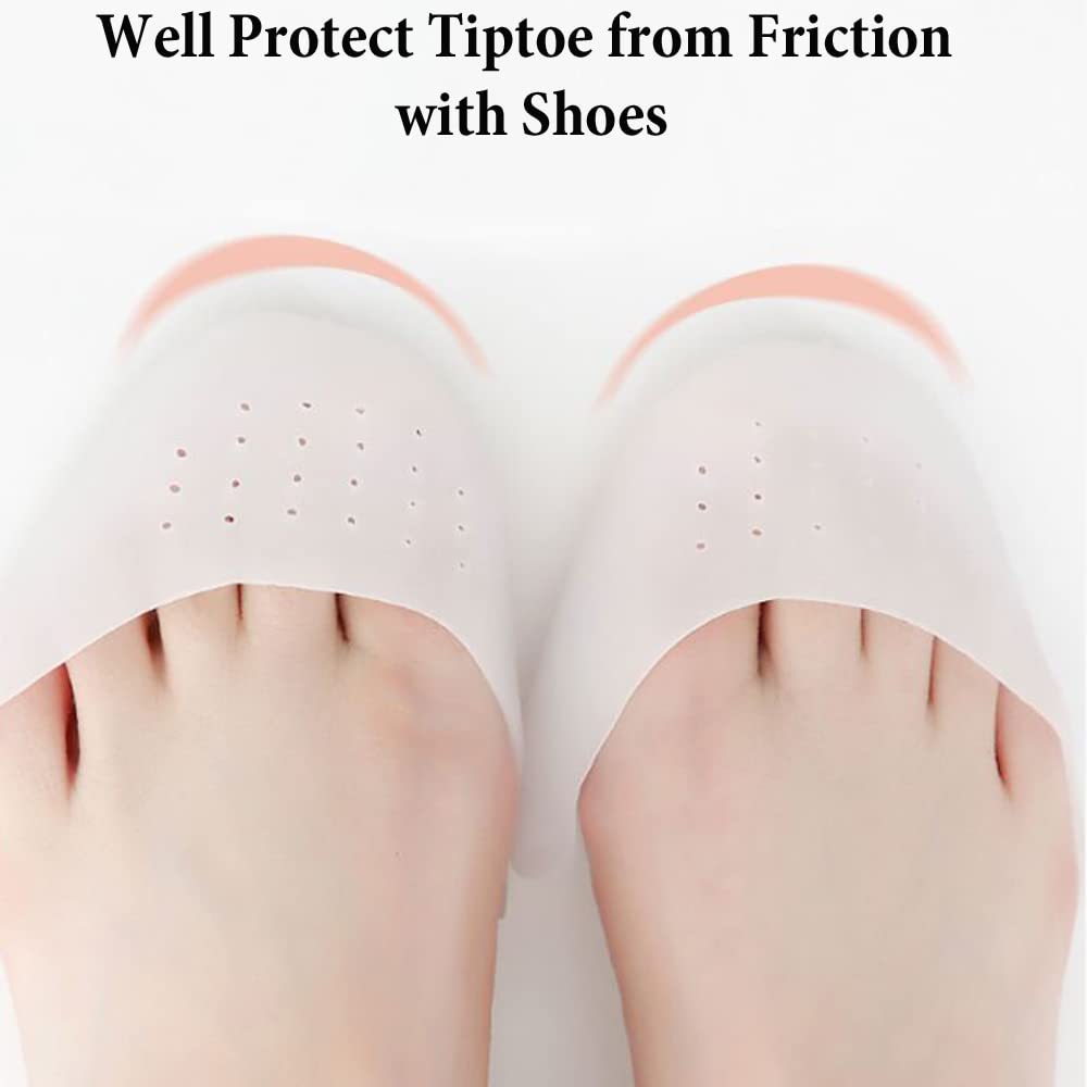 Silicone Toe Protectors for High Heel, Toe Pads, Gel Toe caps, Reusable Toe Sleeve for Women Pain Relief
