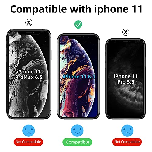 Yriklso for iPhone 11 Magnetic Case, Built in Magnets Compatible with MagSafe, Clear Hard PC Back Cover + Soft TPU Frame Slim Bumper Case for iPhone 11 (6.1"),Clear