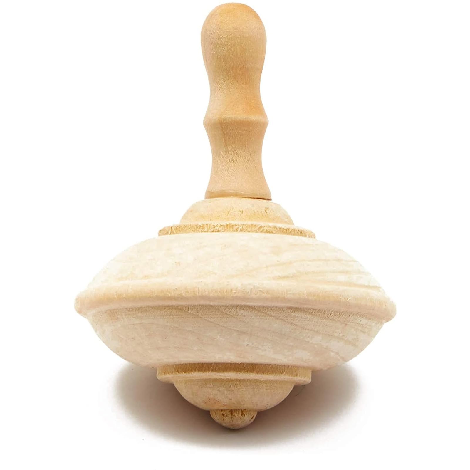 Juvale Unfinished Wooden Spinning Tops for Kids Crafts and Party Favors (12 Pack)