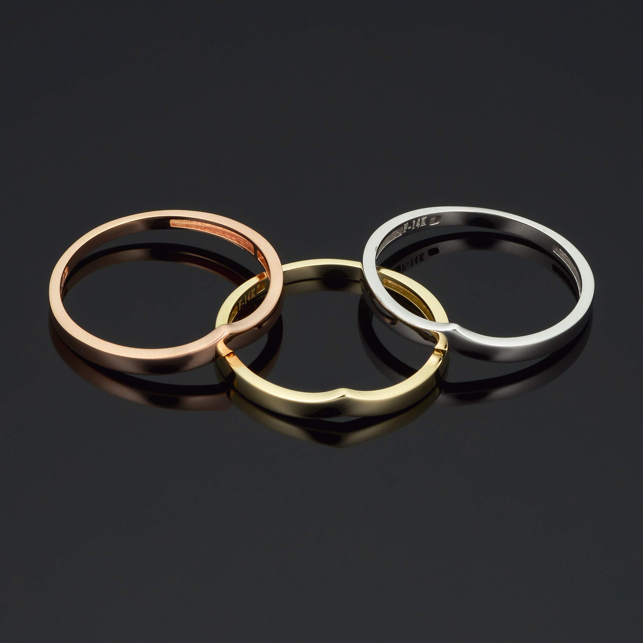 KoolJewelry 14k Yellow Gold 3.25mm Chevron Midi Knuckle Thumb Stackable Ring (size 8)