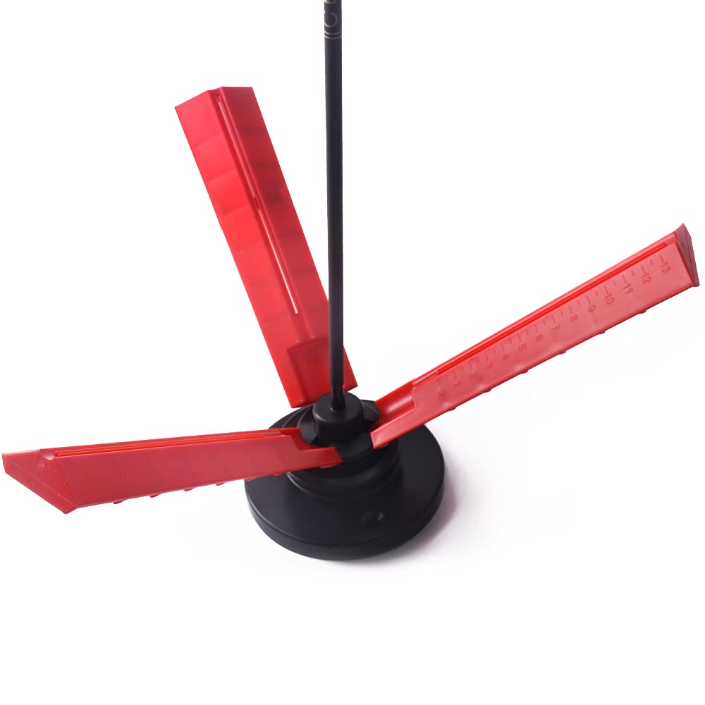 LWANO Fletching Jigs Straight Tower Fletch Tool with Scale Fletcher for DIY Archery Arrows Feathers Vanes (Red)