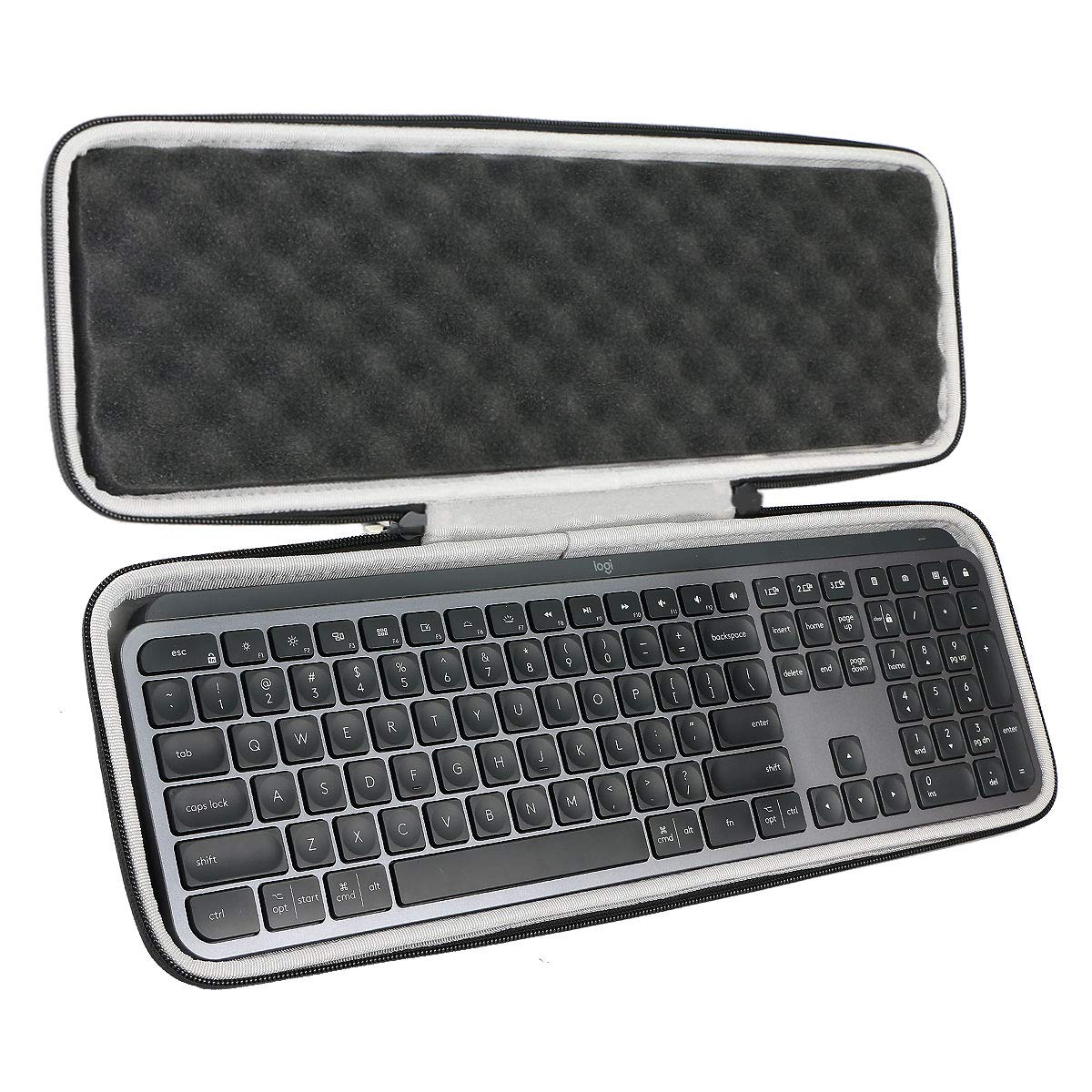 khanka Hard Travel Case Replacement for Logitech MX Keys S/MX Keys Mini/MX Keys Advanced Wireless Illuminated Keyboard Graphite,Case Only