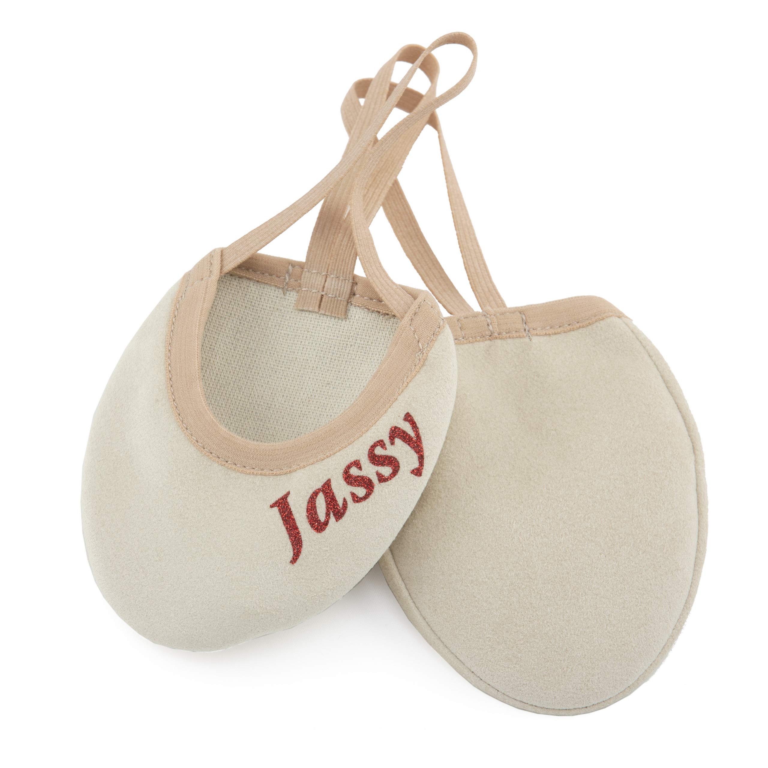 Jassy Rhythmic Gymnastics Beginners Toe Shoes for All Ages -Kids-Teens-Adults- MS02 (Small, Bisque)
