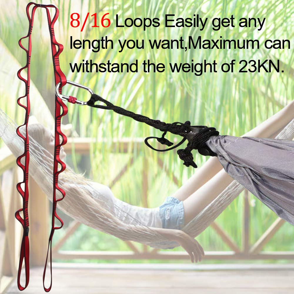 KIKIGOAL 2pcs Safety Daisy Chains Strong Climbing Strap Adjustable Nylon Strap Rope Yoga Pilates Stretching Straps (grey, 105cm * 1.5cm/41.34'x0.59")