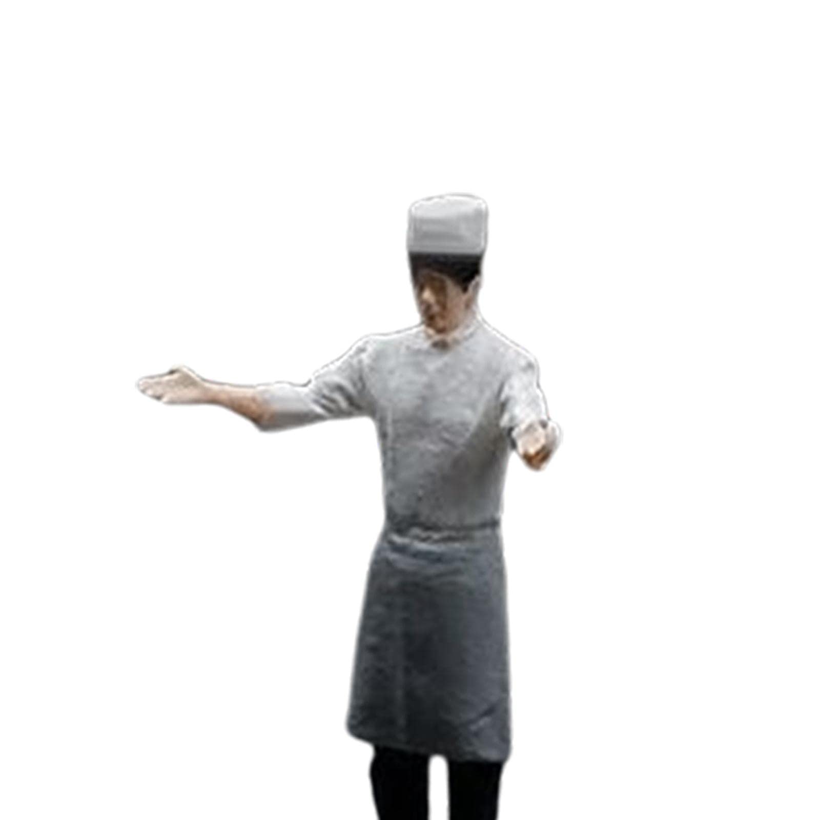 Resin 1:64 BBQ Chef Figure S Scale Miniature Scenes Scene DIY Projects People Model Layout Movie Props Dioramas Micro Landscape Ornaments, BBQ Chef A