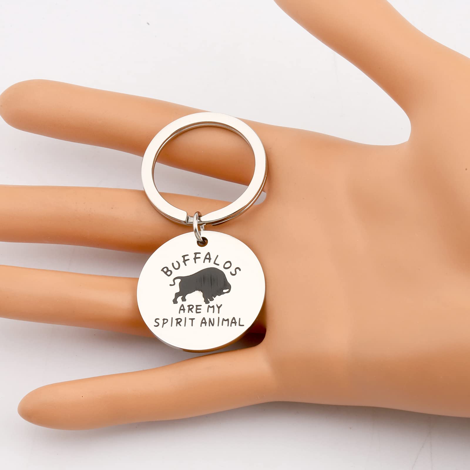 Lywjyb Birdgot Buffalos Are My Spirit Animal Keychain Funny Animal Lover Gift (Buffalos ky)