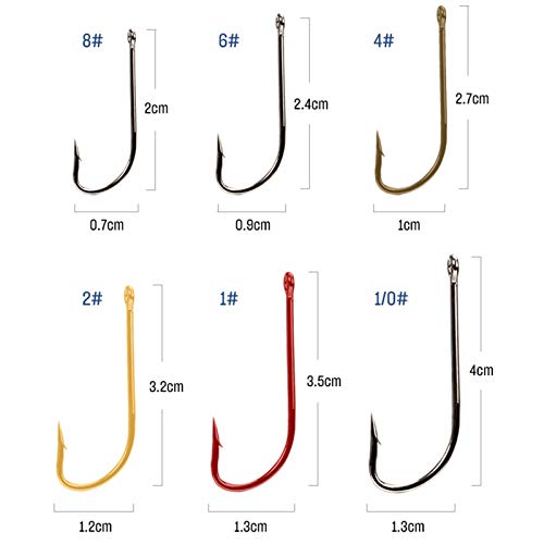 mogen886 150Pcs/Set Straight Handle Lure Fishhooks Crank Fish Hooks Fishing Gear Tools Kit for Fishing Outdoor Multi