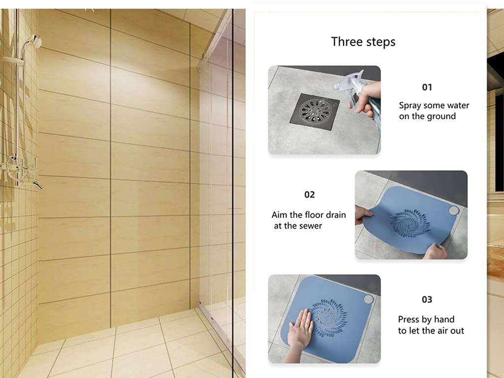 Silicone Shower Drain Hair Catcher,Shower Hair Stopper,Shower Drain Strainer,Silicone Drain Covers,Bathroom Drain Protector (HS030)