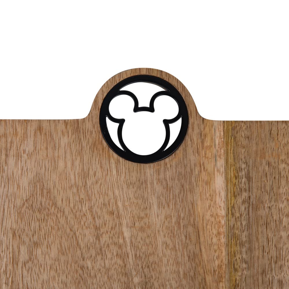 PICNIC TIME Disney Mickey Mouse Serving Board, Serving Plank, Charcuterie Board, (Mango Wood), 19.1 x 9 x 0.8