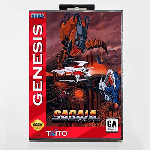 Sagaia (Aka Darius II) Game Cartridge 16 Bit MD Game Card With Retail Box For Sega Mega Drive For Genesis (Black)