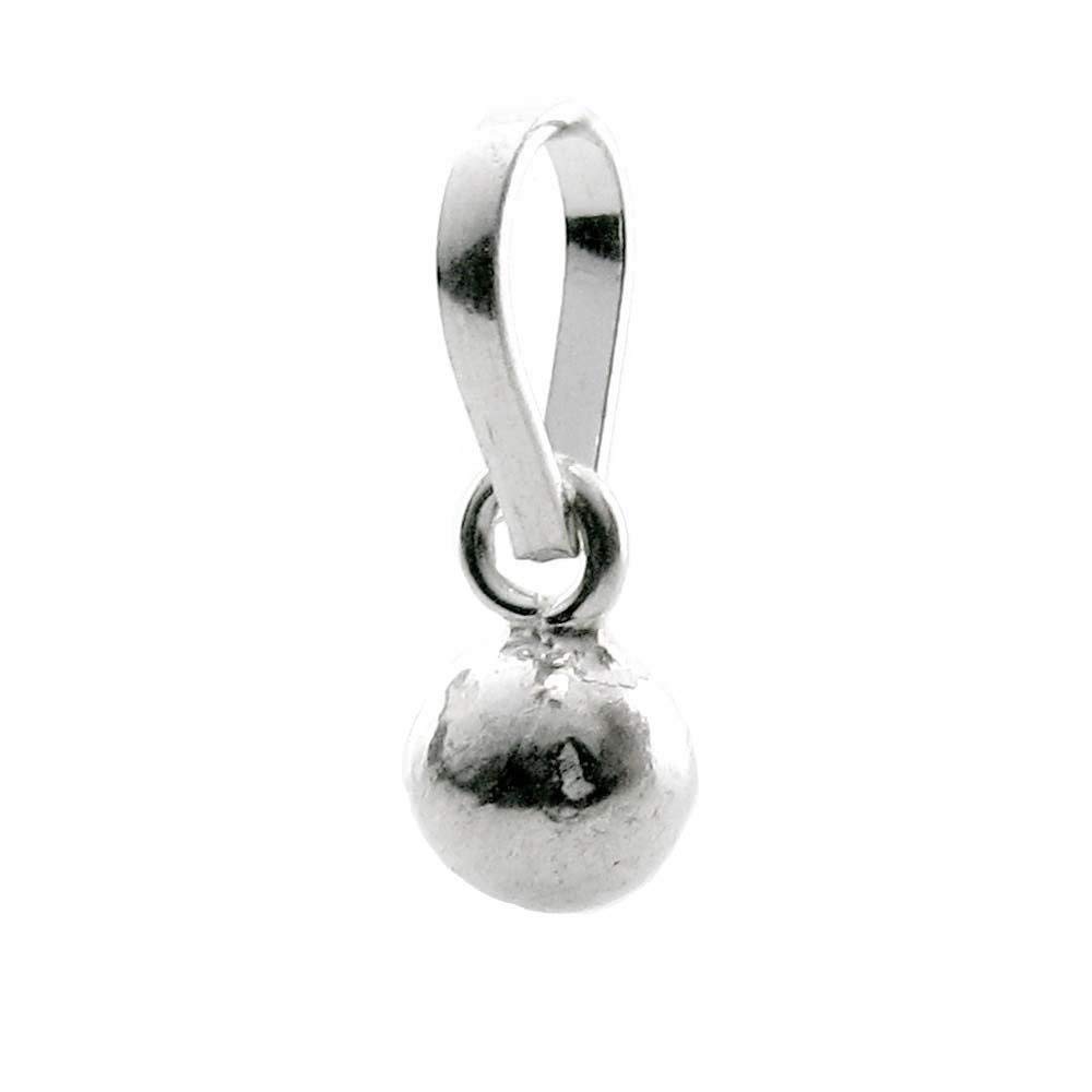 Karizma Jewels Pure Silver solid Ball Pendant for Red book remedies