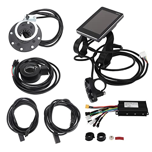 RiToEasysports Electric Bike Bicycle Scooter, 24V 36V 48V 26A 3 Mode Controller GD06 Display Set with Power Assist Sensor 130x Thumb Throttle for 500W 750W Motor