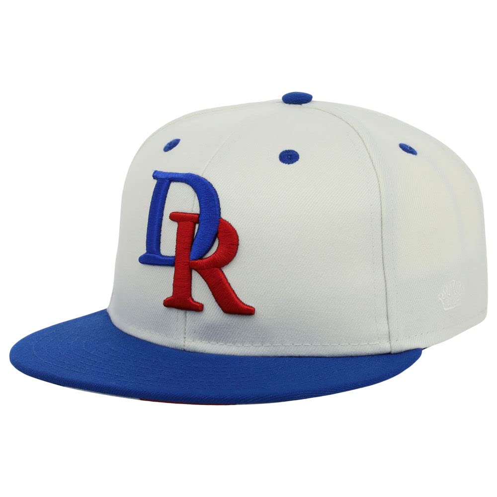 Rings & Crwns Dominican Republic Country Pride Logo Fitted Flat Bill Cap silv/RBL