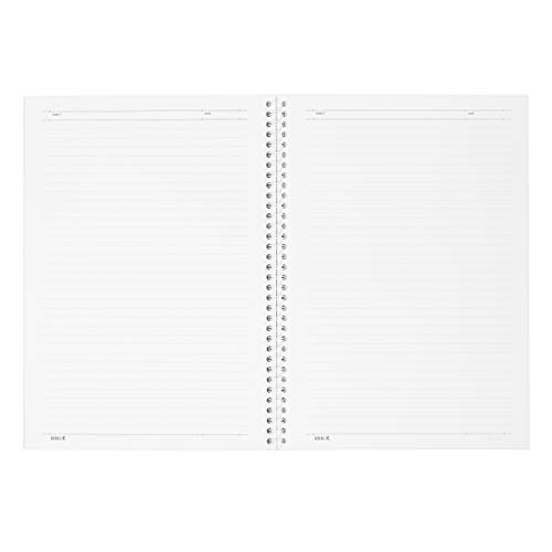 kikki.K Back to School Designer Collection - A4 Spiral Notebook Vanilla, 120 Printed Lined Pages, Soft Paper Cover, Measures 8.35" L x 11.69" W x 0.28" H