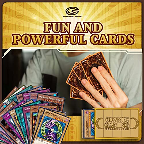 Yugioh Holo Foil Rares Collection | 30x Holographic Foil Rares + 70 Additional Cards| 100x Total Cards | Guaranteed Authentic | Includes Cosmic Gaming Collections Deck Storage Box
