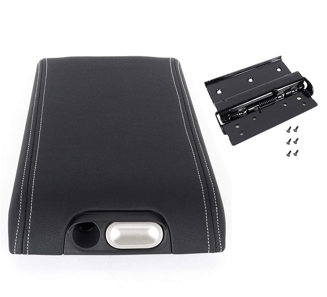 KARPAL Center Console Arm Rest Lid Cover Compatible With 2009-2014 Ford F-150 Black