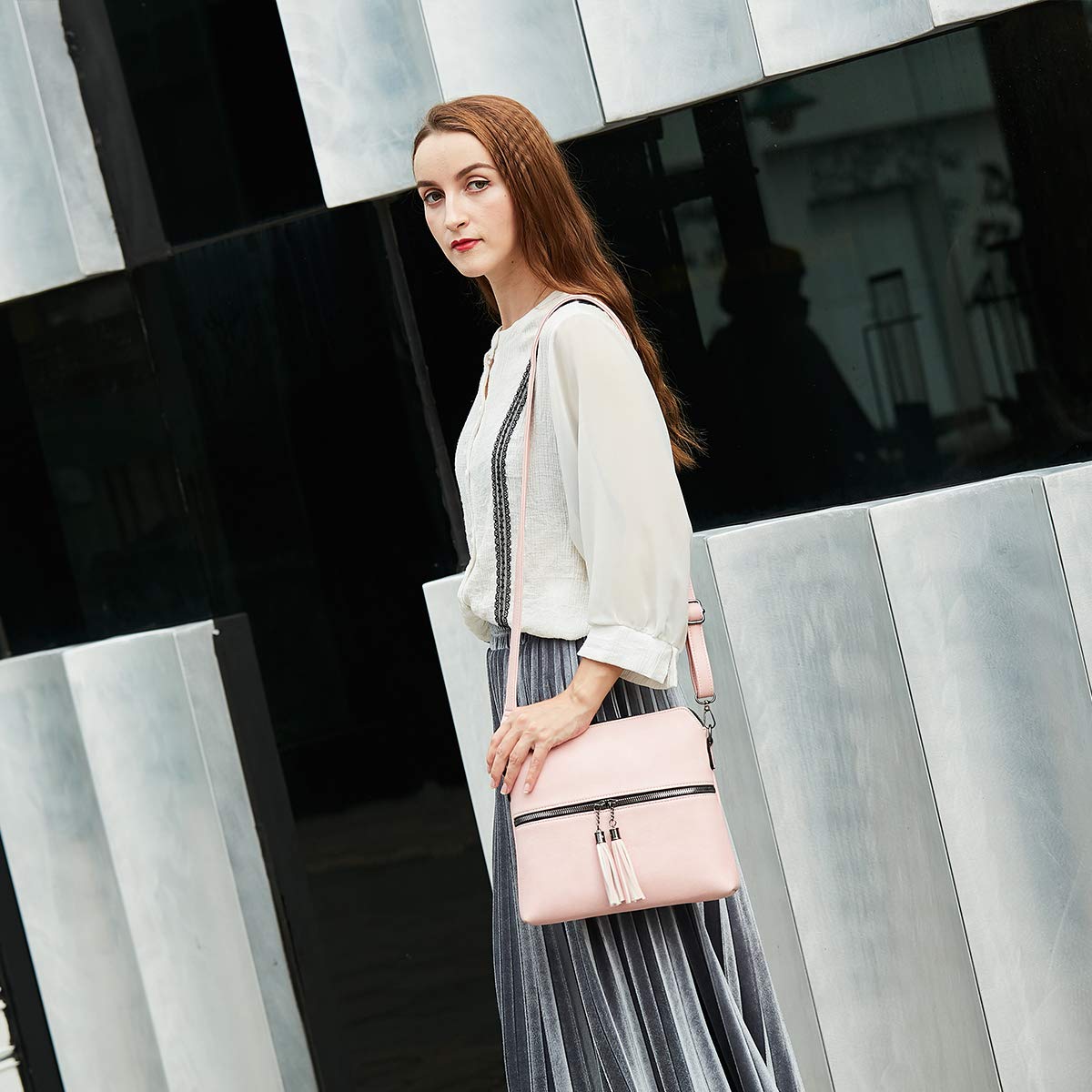 Makes Hobo Handbags for Women Large PU Leather Shoulder Bag Set Card Wallet Crossbody bag 3pcs
