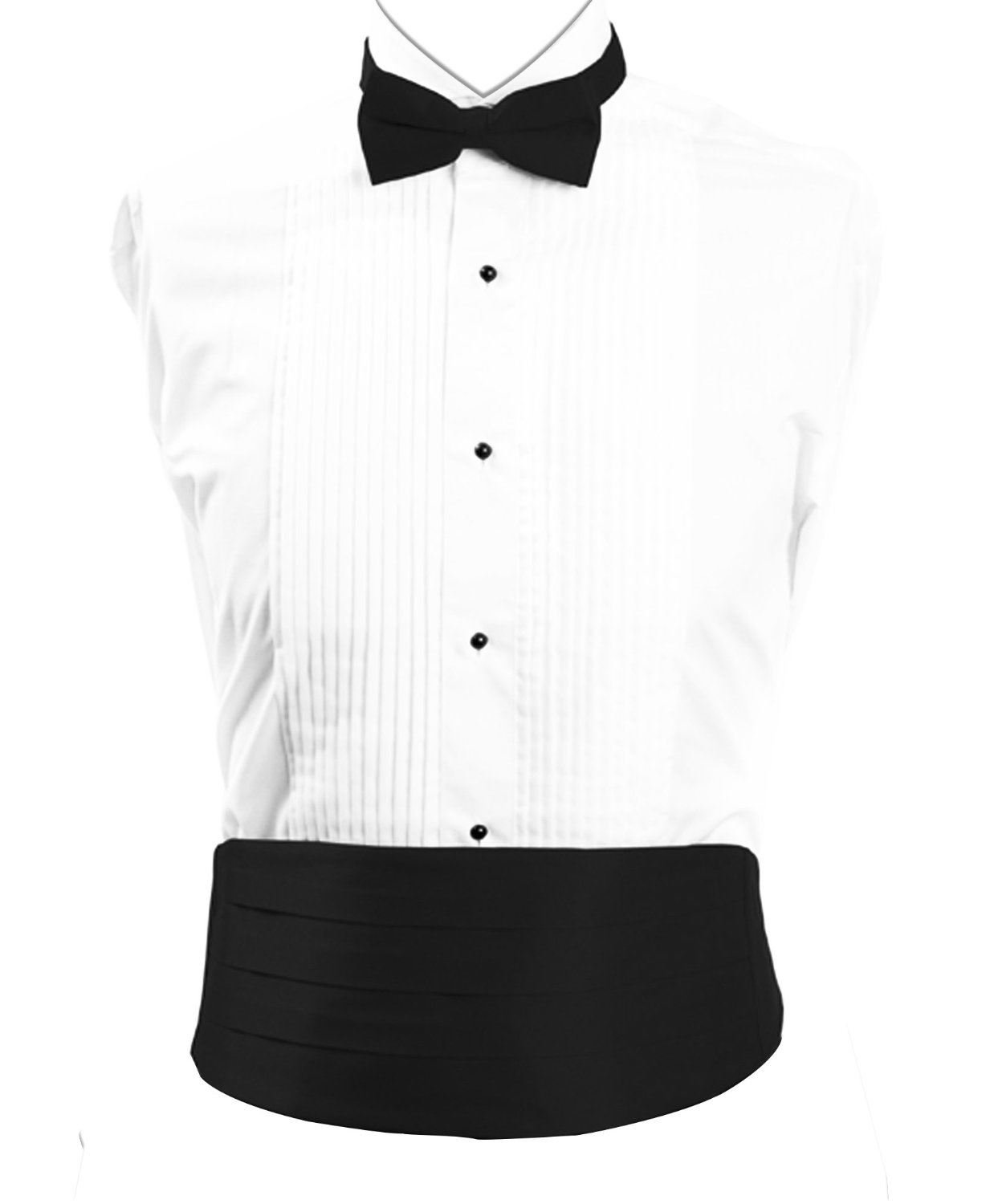 King Formal Wear Classy Black Cummerbund and Bow Tie Set with Box, Black Satin, One Size