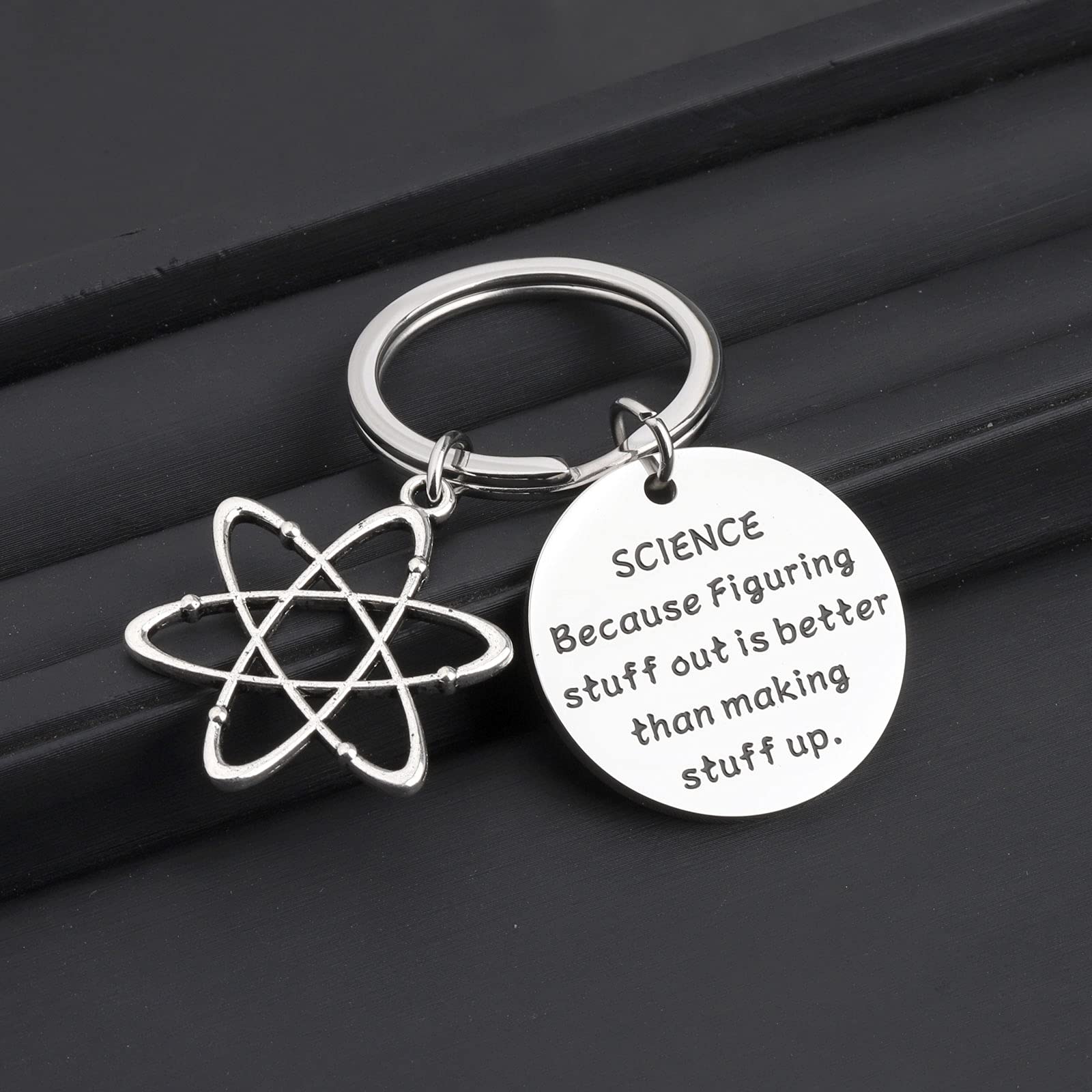 KUIYAI Science Because Figuring Stuff Out Is Better Than Making Stuff Up (stuff up keychain)