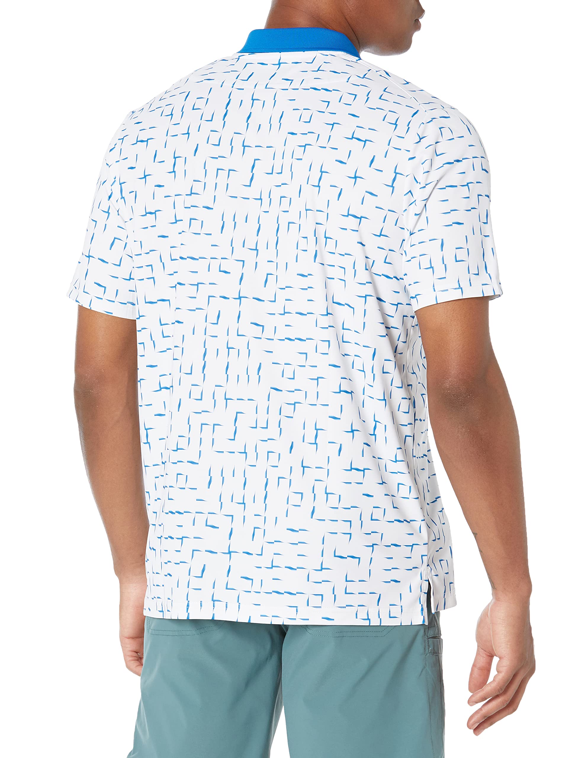 Oakley Men's Divisional Print Polo, Geometric Gradient Ozone, XX-Large