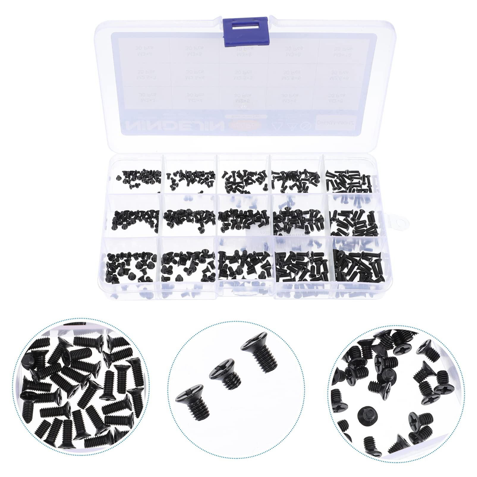SOLUSTRE Computer Accessories Stainless Steel Screws 1set Accessory Electronic Countersunk Head Computer Screw Stainless Product Flat Fitting Steel Cross Computer Accessories Stainless Steel Screws