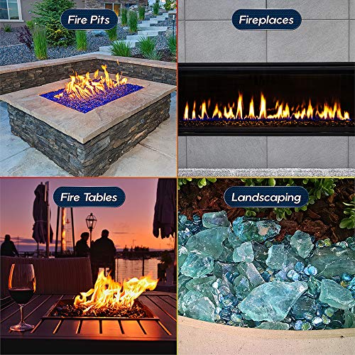 Snow White - Fire Glass Dots for Indoor and Outdoor Fire Pits or Fireplaces | 10 Pounds | 3/8 Inch