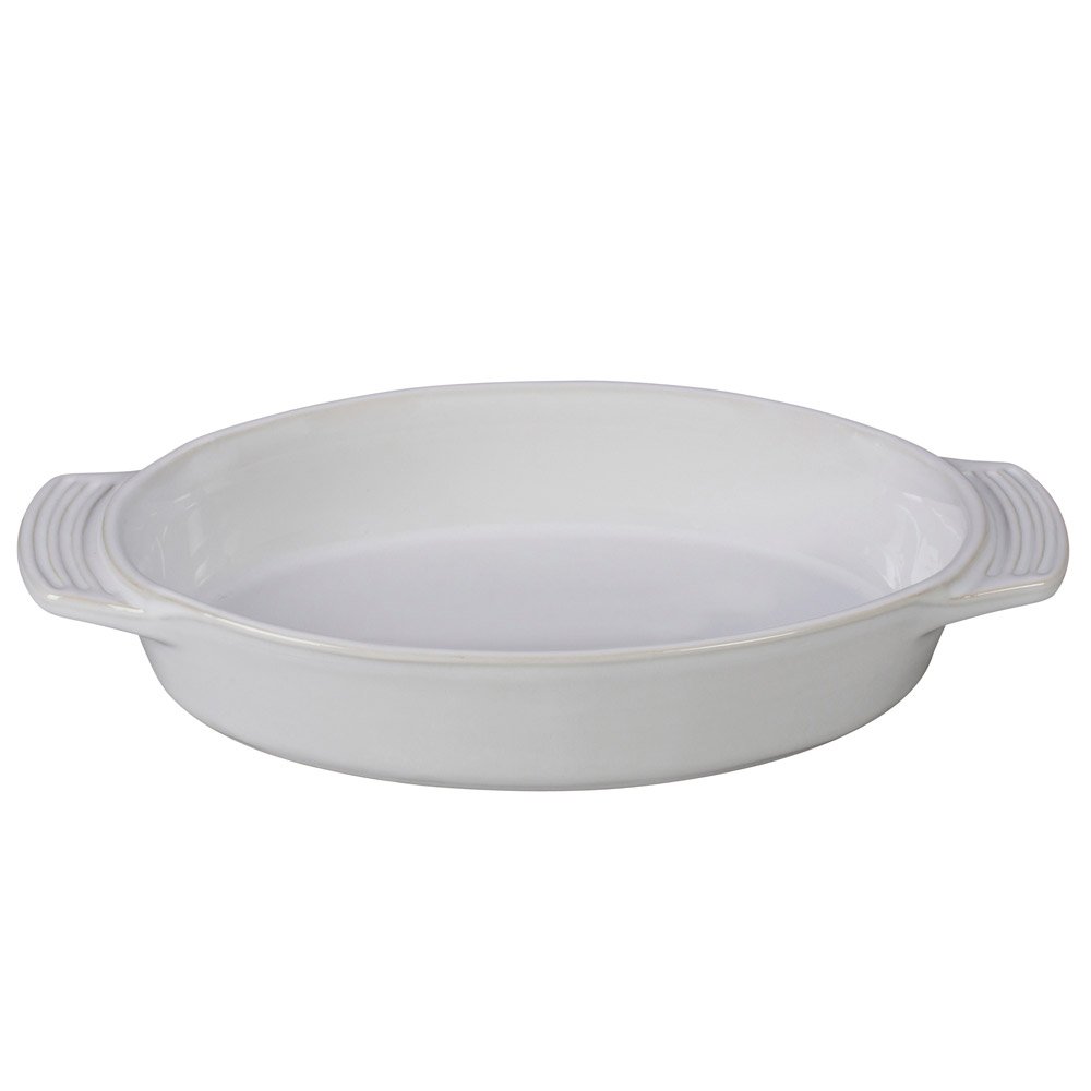 Le Creuset Stoneware Oval Dish, 1-Quart, Cerise (Cherry Red)