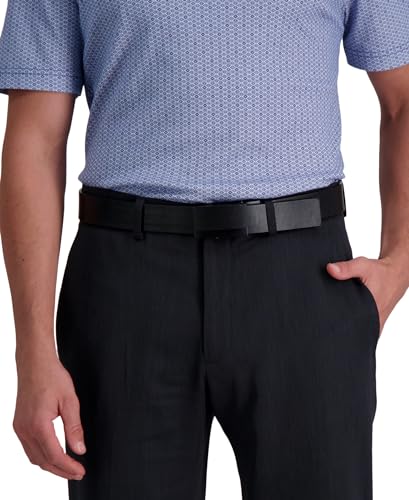 Kenneth Cole REACTION Men's Perfect Fit Adjustable Belt with Track Lock , Black Matte, Medium (34-36)