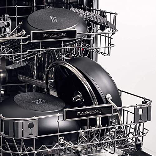 KitchenAid Forged Hardened Hard Anodized PFAS-Free Ceramic Non-Stick, 24 cm Frying Pan, Induction, Oven Safe,Black