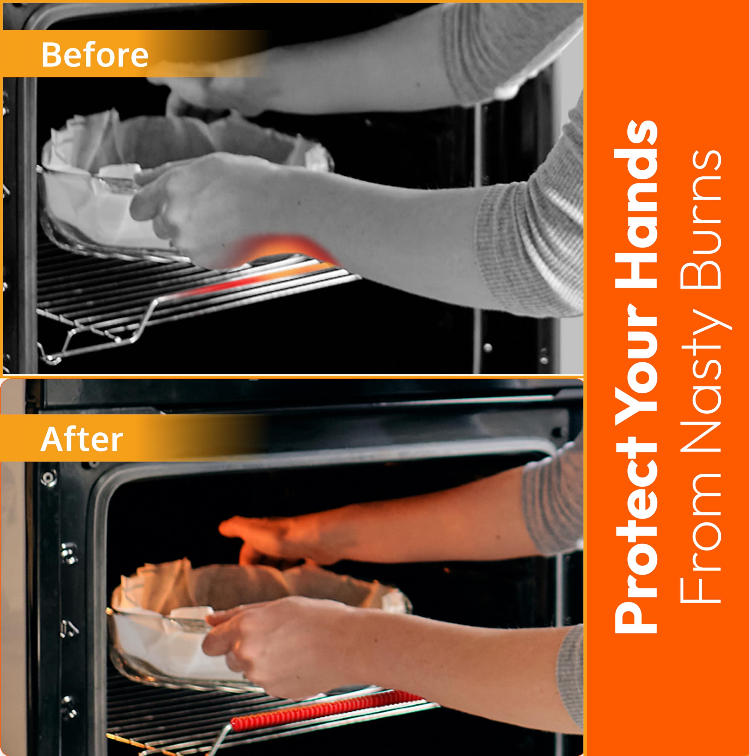 Oven Liners for Bottom of Oven (2-Pack) Bundled with Oven Rack Shields (2-Pack) - Large Oven Mat for Bottom of Oven (17"x 25") and 14" Silicone Oven Rack Protector - Reusable & Heat Resistant