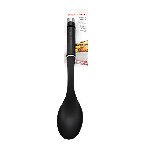 KitchenAid KO003OHOBA Gourmet Nylon Basting Spoon, One Size, Matte Black