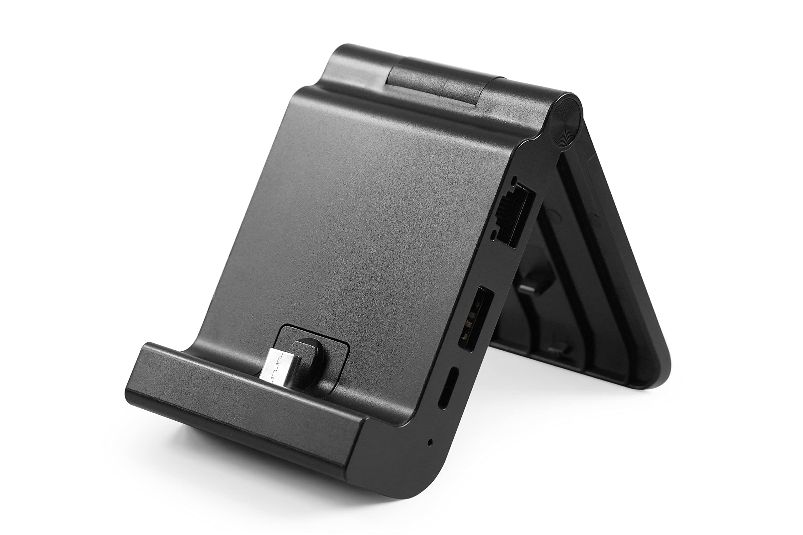 RobertDTesta TV Docking Station for Nintendo Switch,Portable Docking Station 5in1 Extender,Replacement for Nintendo Switch Base with HDMI USB C PD USB 2.0 Ethernet,Foldable Charger Stand., Black
