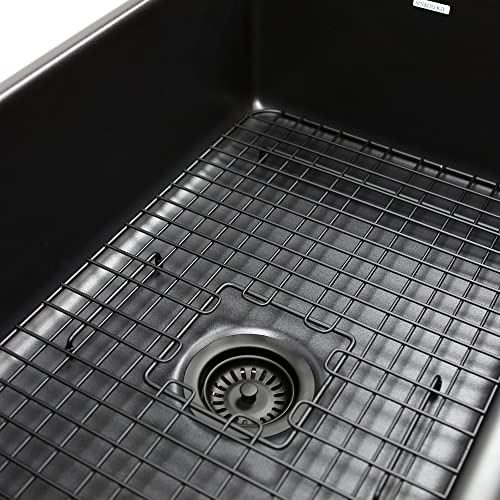 SinkSense 3.5" Disposal Flange Drain with Stopper, Matte Black