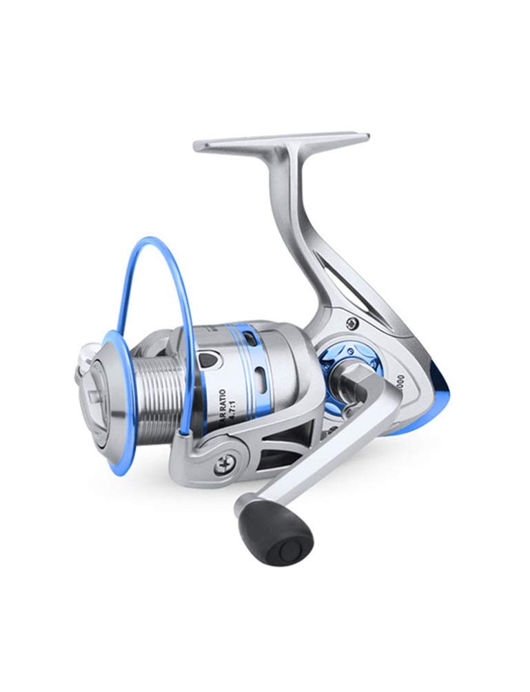 LLJPYX7L Spinning Fishing Reel, Rubber Shaker Left and Right Interchangeable, Premium Frame Super Smooth Fishing Reel, Sturdy Full Wire Cup (Color : 3000)