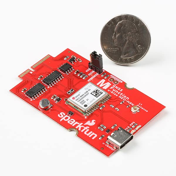 SparkFun MicroMod GNSS Function Board - NEO-M9N MicroMod Function Board Dimensions: (Inches) 1.50"x2.56". Operating Voltage: 3.3V VCC and I/O