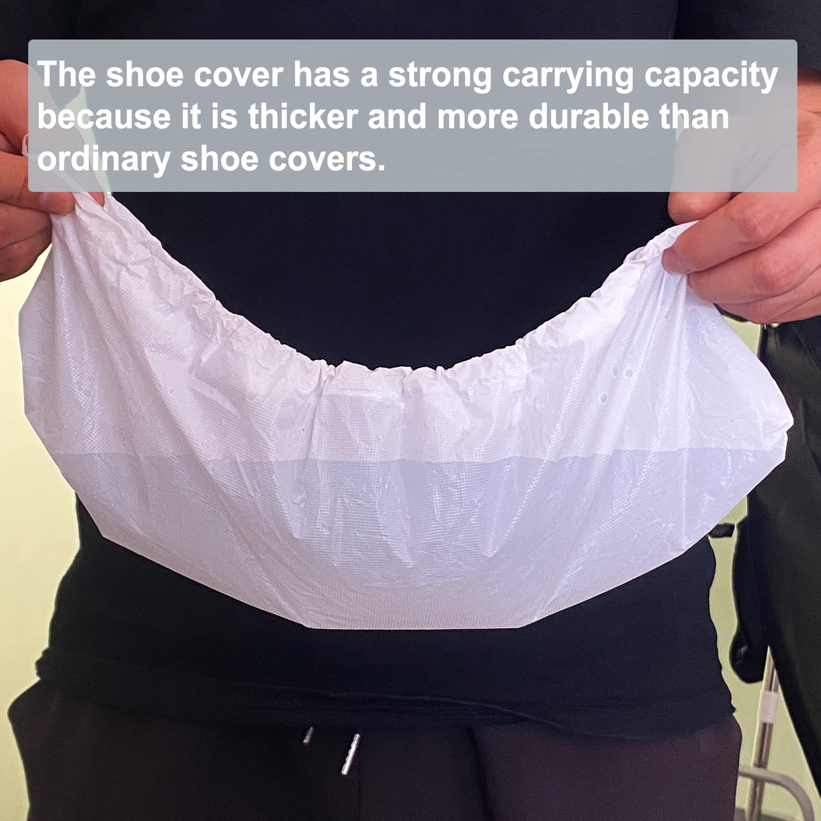 Sunshine post Shoe Covers Disposable,200Pack(100 Pairs)Boot Covers Waterproof Non Slip -Resistant One Size Fits Most for Rain Cleaning Indoor Floor Protection,White