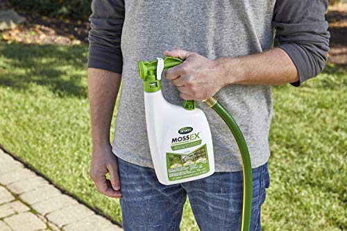 Scotts MossEx 3-in-1 Ready-Spray, Moss Killer for Lawns, Hard Surfaces, and More, 32 fl. oz.