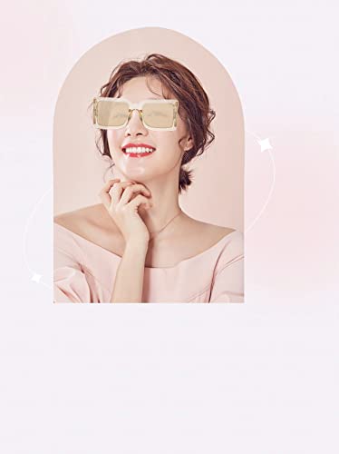 NLEYANB 3 Pieces Oversized Square Big B Designer Trend Sunglasses for Women Men UV400