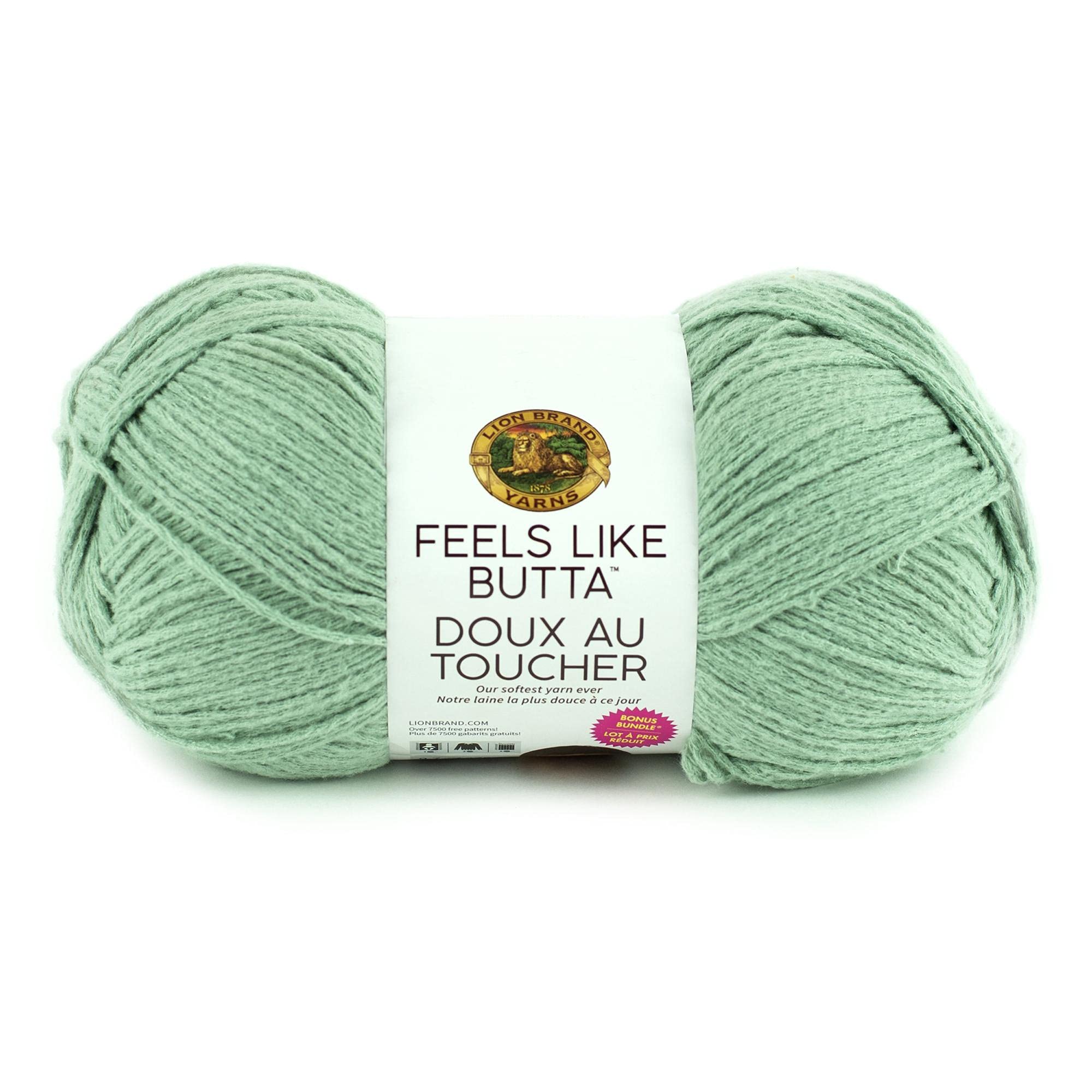 Lion Brand Yarn Feels Like Butta Bonus Bundle Yarn, Sage
