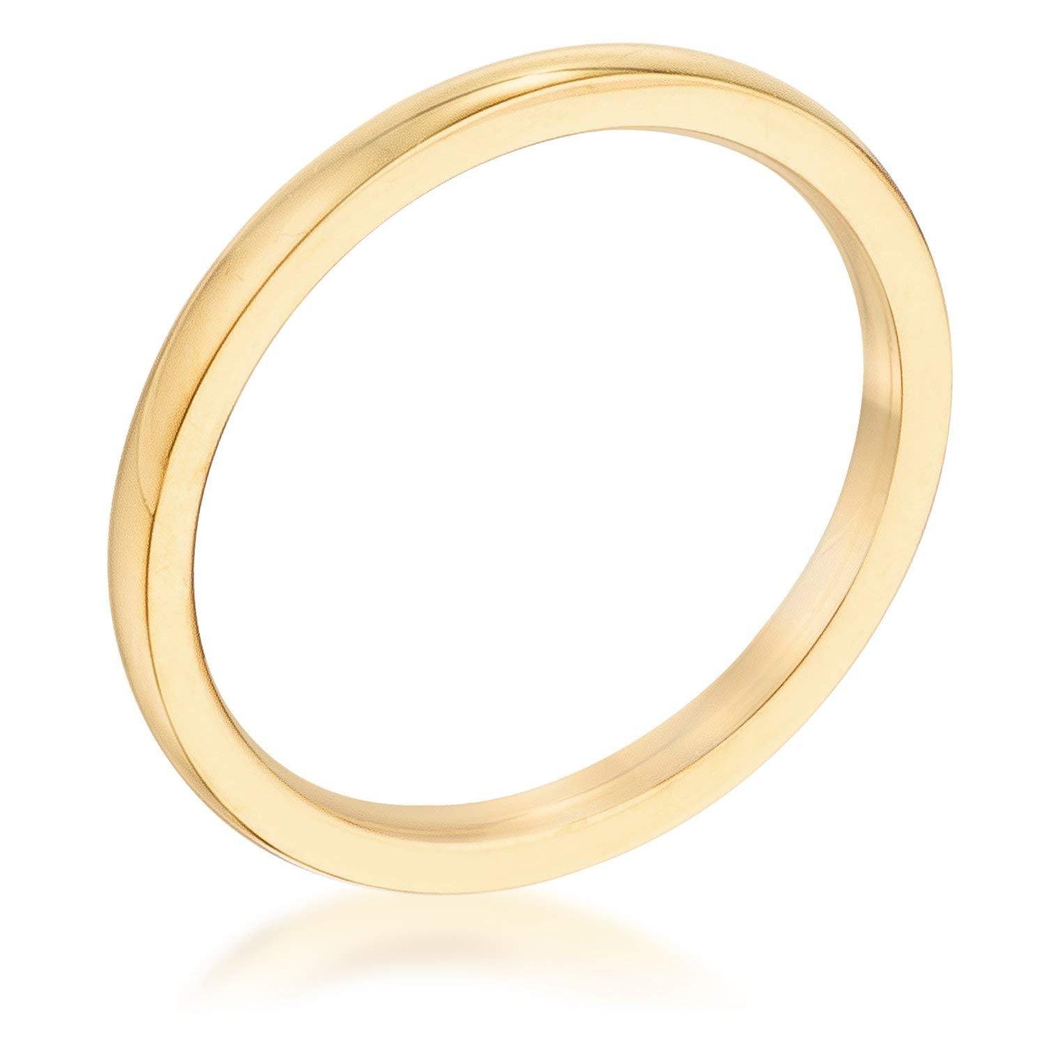 Kate Bissett 2mm IPG Gold Stainless Steel Band in Gold Tone Size 9