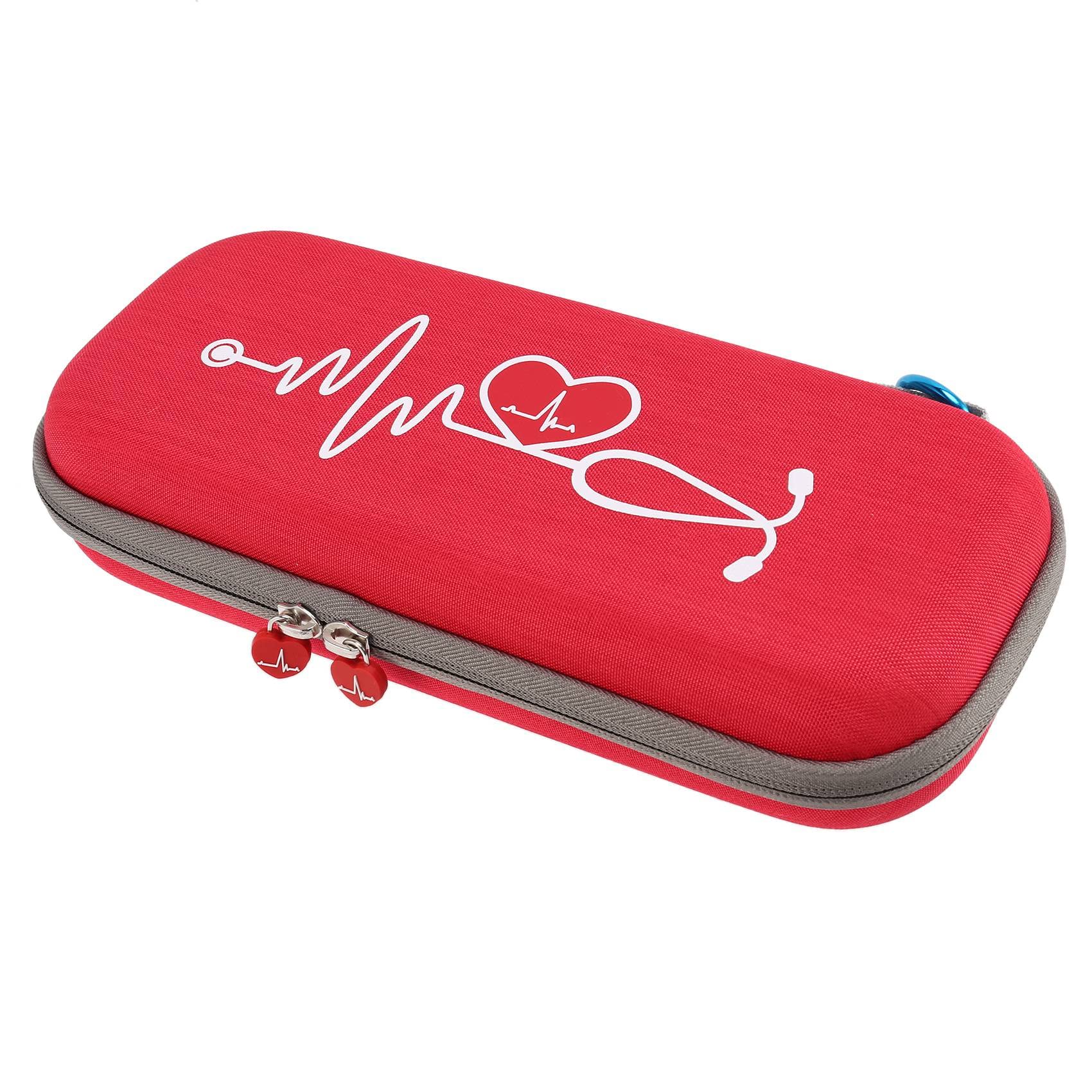 YOLLO Protective Case for Classic III Stethoscope Accessories Portable Storage Bag Carrying Case Pouch(Red)