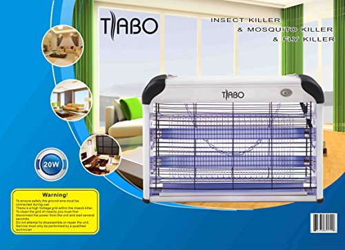 Tiabo Bug Zapper Indoor Insect Killer - Electronic Mosquito, Fly, Bug or Any Pest Killer Electric Zapper Lamp 20W Light Bulbs for Indoor/Outdoor Use…